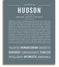 Hudson Personalized Name Meaning Art Prints – Name Stories