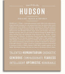 Hudson | Name Art Print – Name Stories