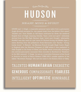 Hudson | Name Art Print – Name Stories