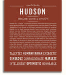 Hudson Personalized Name Meaning Art Prints – Name Stories