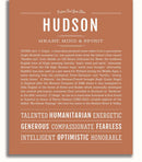 Hudson Personalized Name Meaning Art Prints – Name Stories