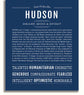 Hudson Personalized Name Meaning Art Prints – Name Stories