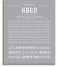Hugo Personalized Name Meaning Art Prints – Name Stories
