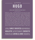 Hugo | Name Art Print – Name Stories
