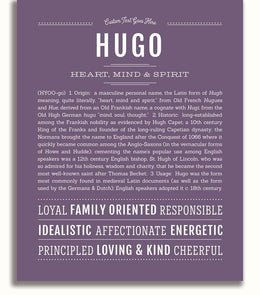 Hugo | Name Art Print – Name Stories