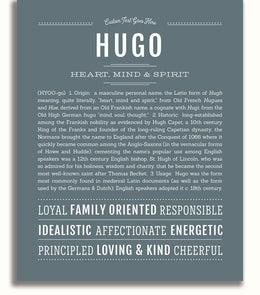 Hugo | Name Art Print – Name Stories