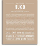 Hugo | Name Art Print – Name Stories