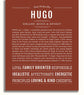 Hugo Personalized Name Meaning Art Prints – Name Stories
