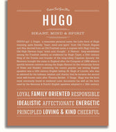 Hugo | Name Art Print – Name Stories