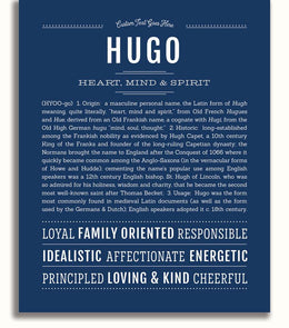 Hugo | Name Art Print – Name Stories