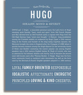 Hugo | Name Art Print – Name Stories