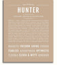 Hunter (female) | Name Art Print – Name Stories