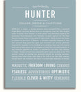 Hunter (female) | Name Art Print – Name Stories