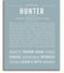 Hunter Personalized Name Meaning Art Prints – Name Stories
