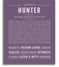 Hunter (male) | Name Art Print – Name Stories