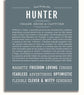 Hunter (male) | Name Art Print – Name Stories