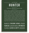 Hunter Personalized Name Meaning Art Prints – Name Stories