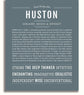Huston Personalized Name Meaning Art Prints – Name Stories