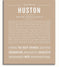 Huston Personalized Name Meaning Art Prints – Name Stories