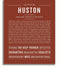 Huston Personalized Name Meaning Art Prints – Name Stories