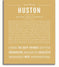 Huston Personalized Name Meaning Art Prints – Name Stories