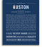 Huston Personalized Name Meaning Art Prints – Name Stories