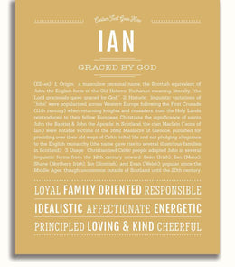Ian | Name Art Print – Name Stories