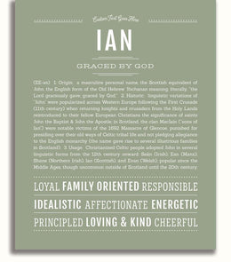 Ian | Name Art Print – Name Stories