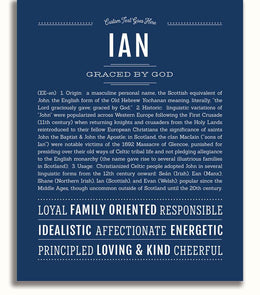 Ian | Name Art Print – Name Stories