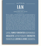 Ian | Name Art Print – Name Stories
