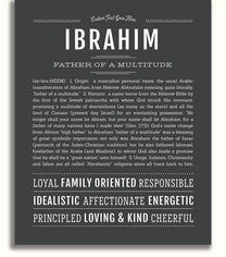 Ibrahim | Name Art Print – Name Stories