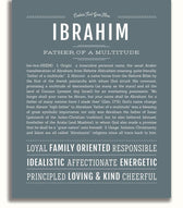 Ibrahim Personalized Name Meaning Art Prints – Name Stories