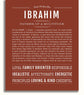 Ibrahim | Name Art Print – Name Stories