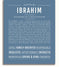 Ibrahim | Name Art Print – Name Stories