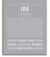 Ida | Name Art Print – Name Stories