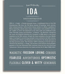 Ida | Name Art Print – Name Stories
