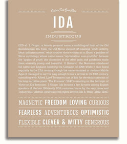 Ida | Name Art Print – Name Stories