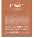 Ignacio Personalized Name Meaning Art Prints – Name Stories