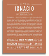 Ignacio Personalized Name Meaning Art Prints – Name Stories