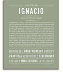Ignacio Personalized Name Meaning Art Prints – Name Stories