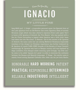 Ignacio | Name Art Print – Name Stories