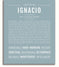 Ignacio Personalized Name Meaning Art Prints – Name Stories