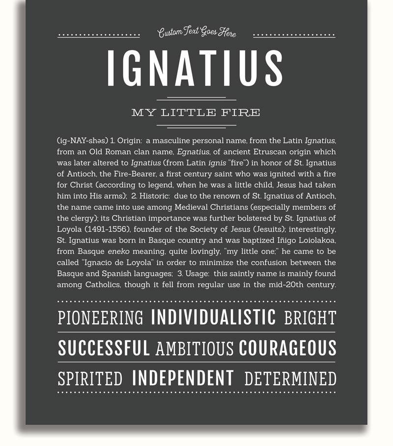 Ignatius | Name Art Print – Name Stories