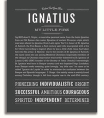 Ignatius | Name Art Print – Name Stories