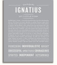 Ignatius | Name Art Print – Name Stories