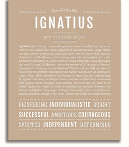 Ignatius | Name Art Print – Name Stories