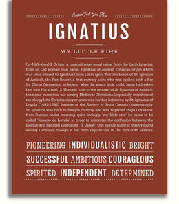 Ignatius | Name Art Print – Name Stories