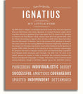 Ignatius | Name Art Print – Name Stories