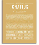 Ignatius | Name Art Print – Name Stories