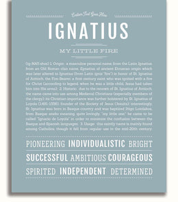 Ignatius | Name Art Print – Name Stories